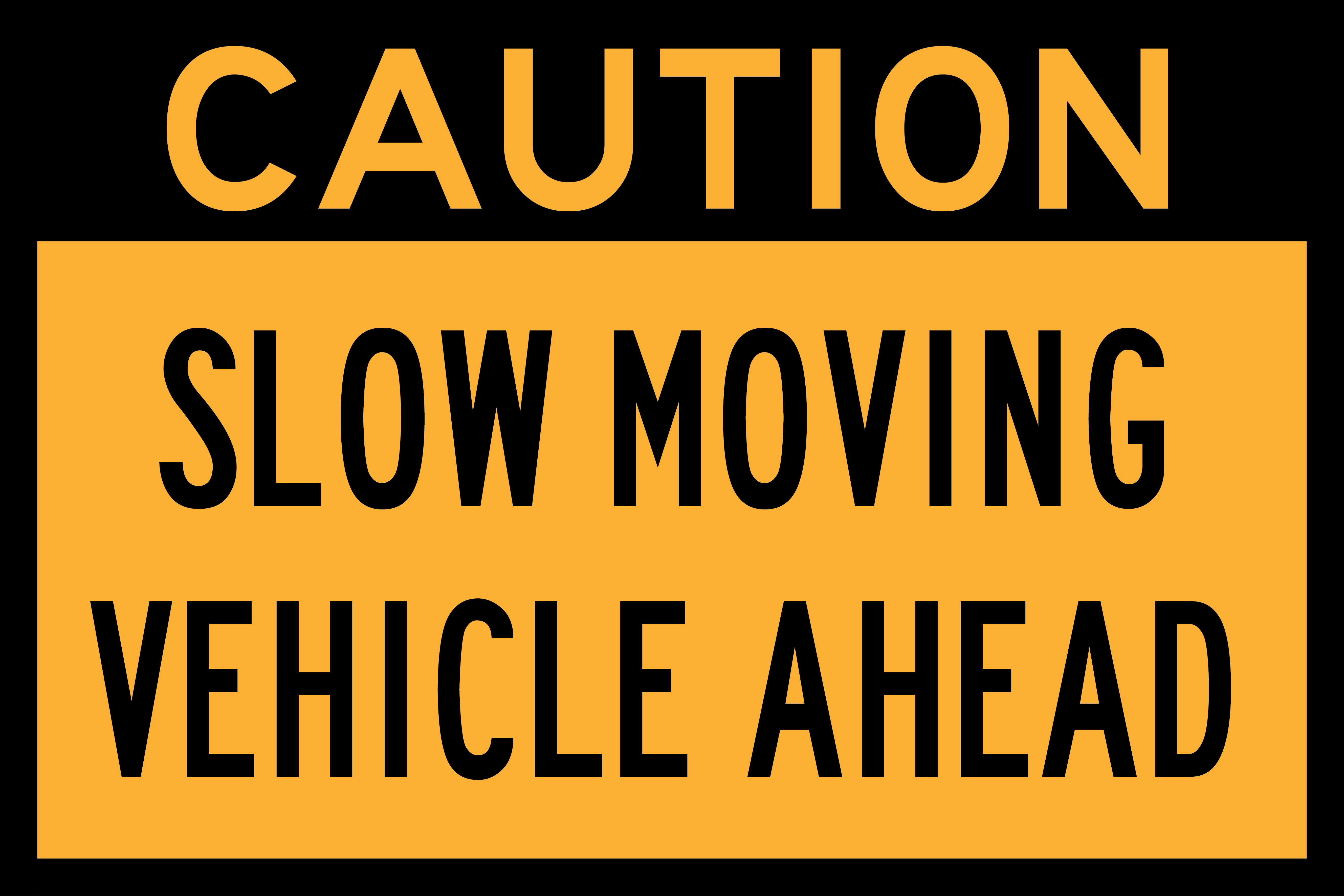 Caution Slow Moving Vehicle Ahead (RF-GSMVA-2) Sign | Global Safety ...