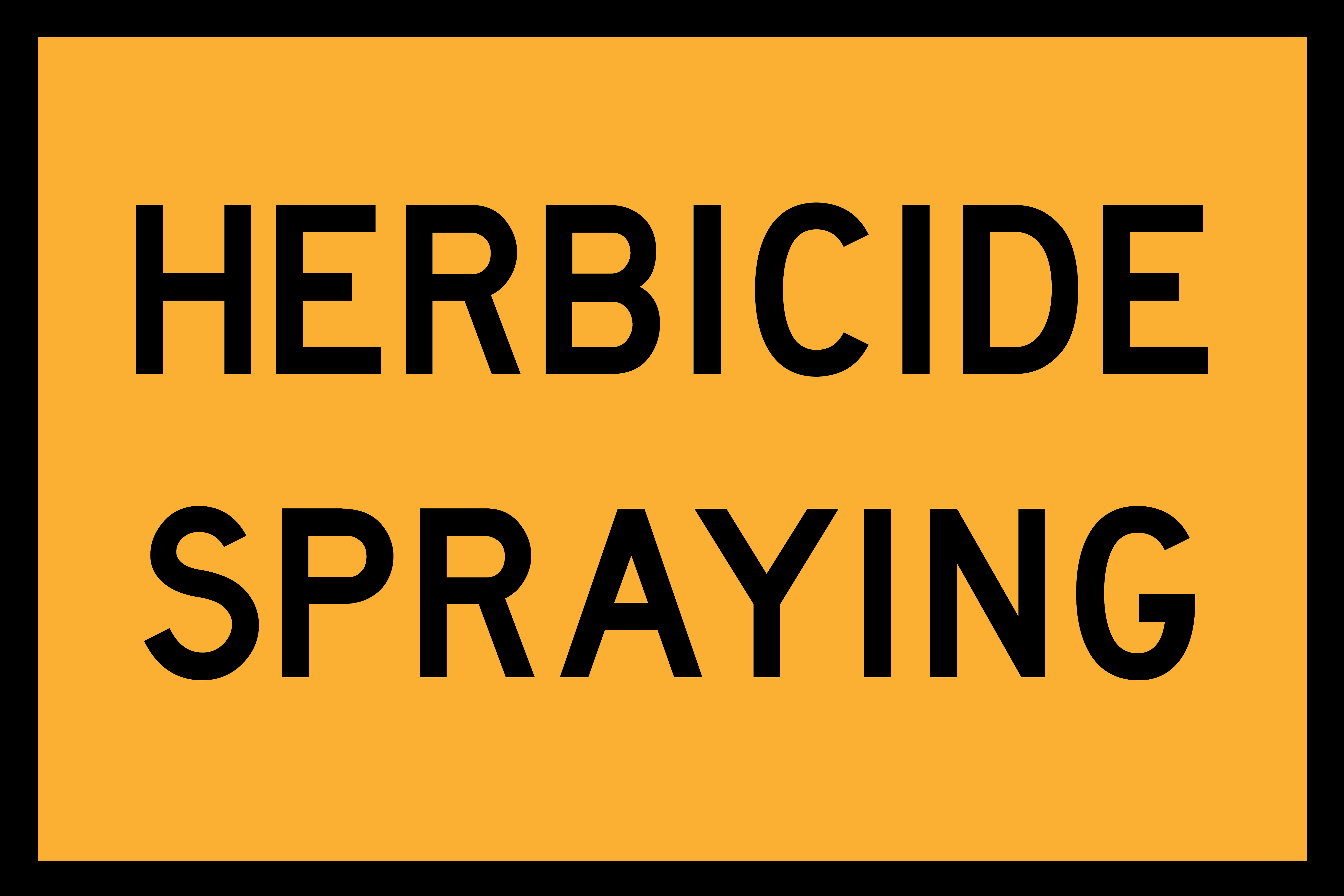 Herbicide Spraying (RF-RWHS) Sign | Global Safety Industries – Traffic ...