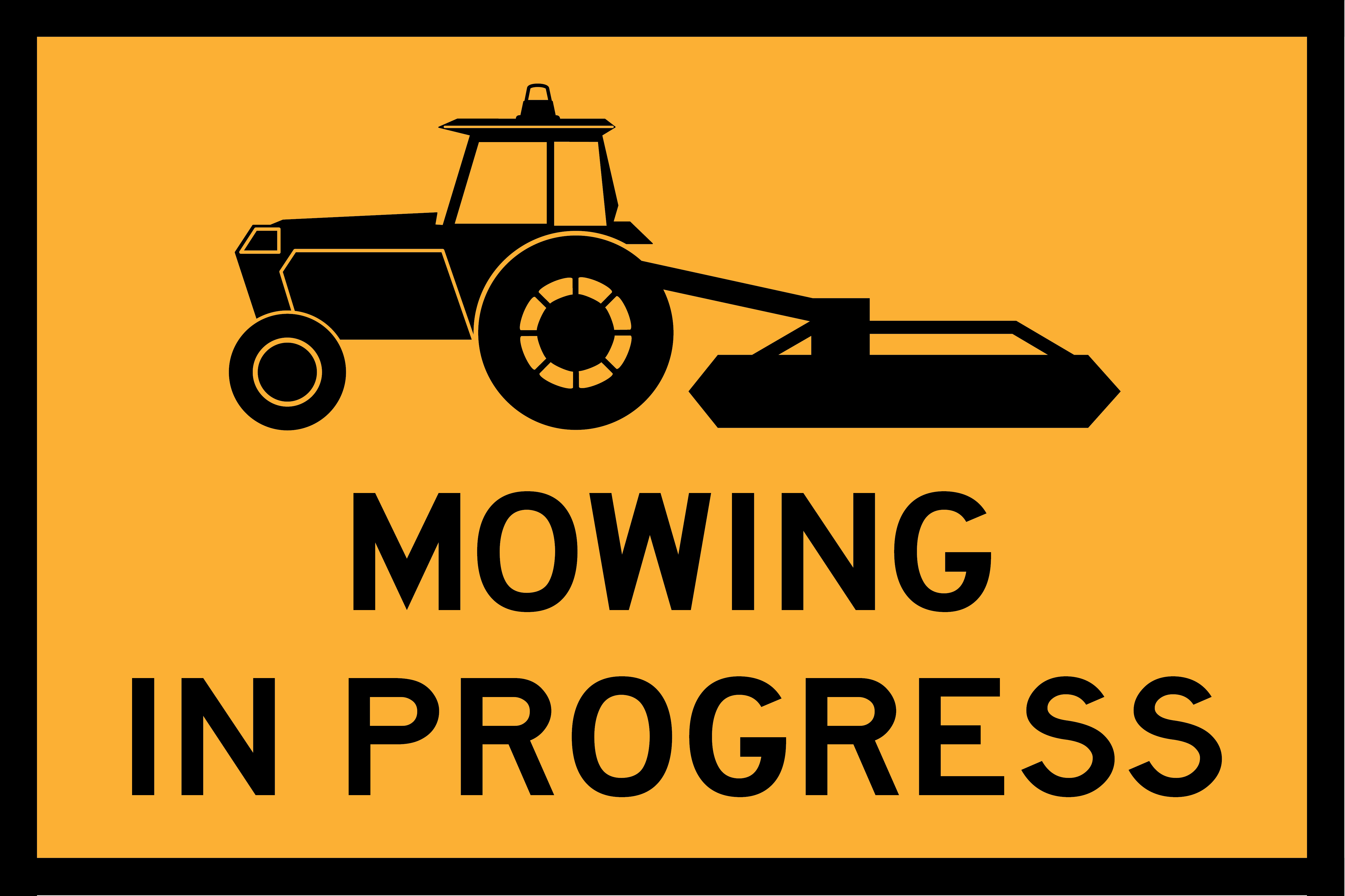 Mowing In Progress (RF-MIP) Sign | Global Safety Industries – Traffic ...