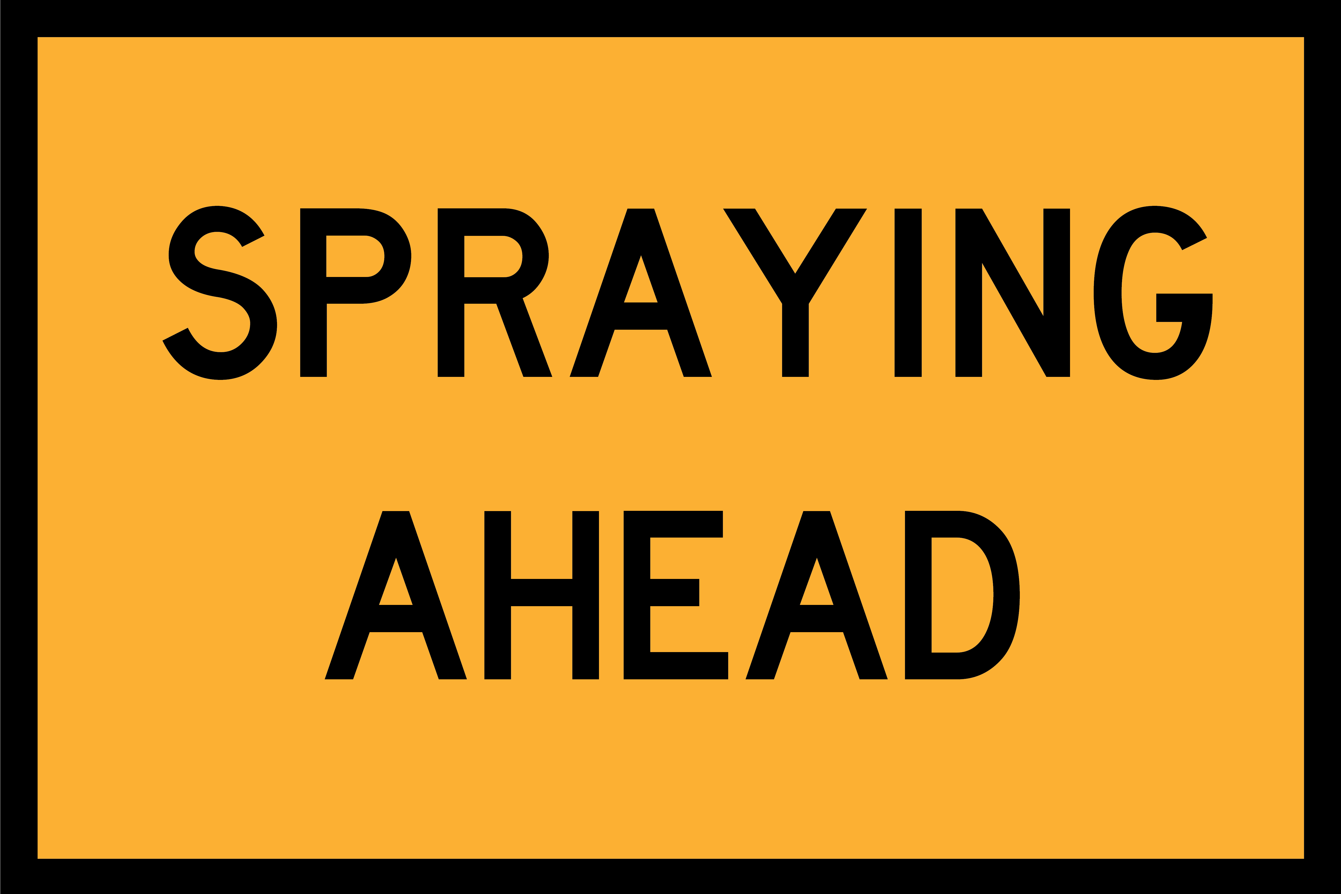 Spraying Ahead (RF-RWSA) Sign | Global Safety Industries – Traffic ...