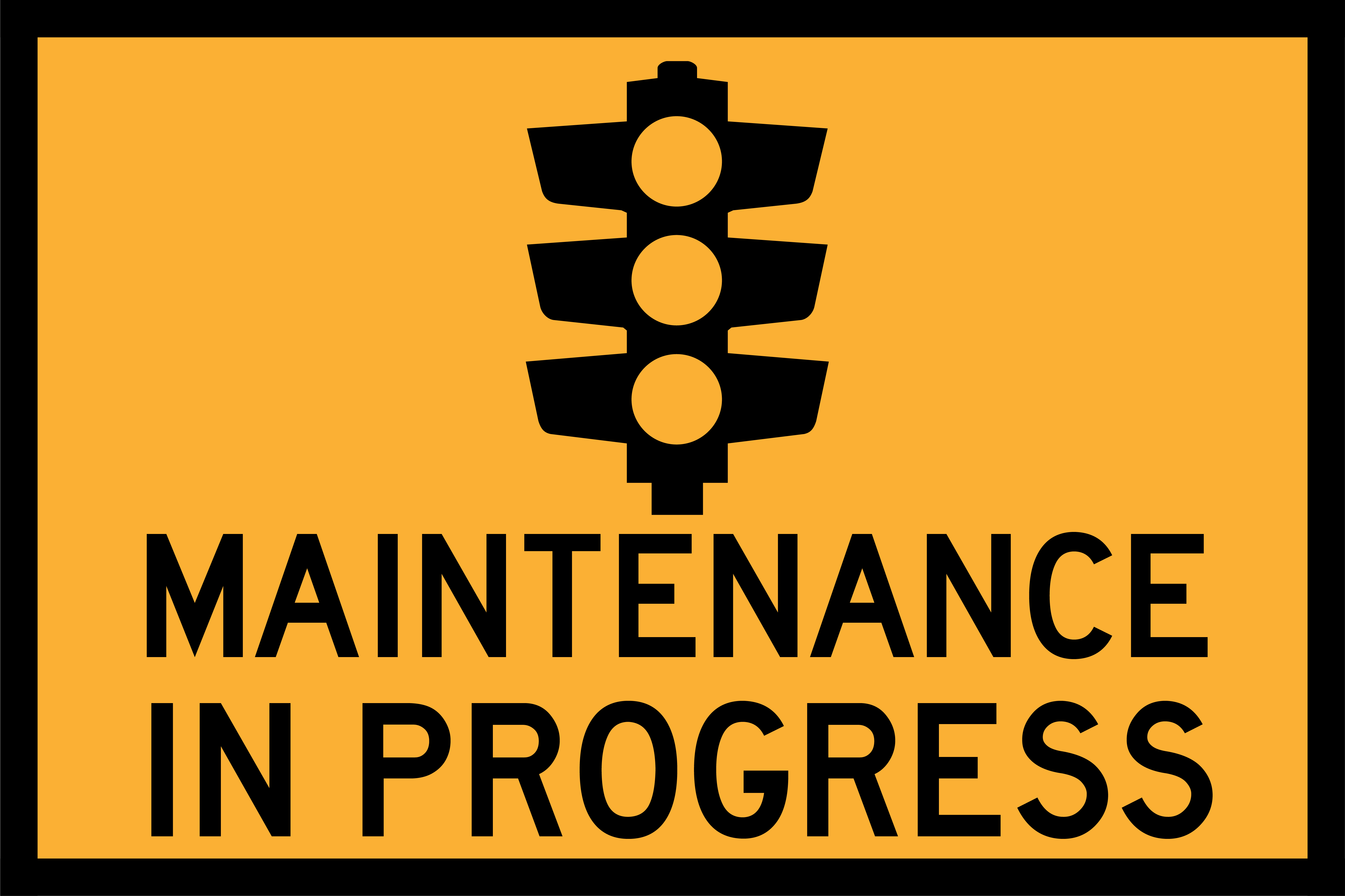 Maintenance In Progress (T1-30-2) Sign | Global Safety Industries ...