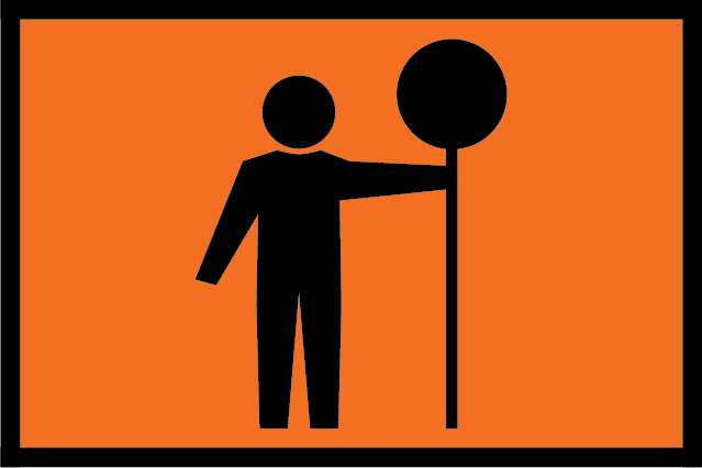 Traffic Controller Person Ahead (T1-34) Sign | Global Safety Industries ...