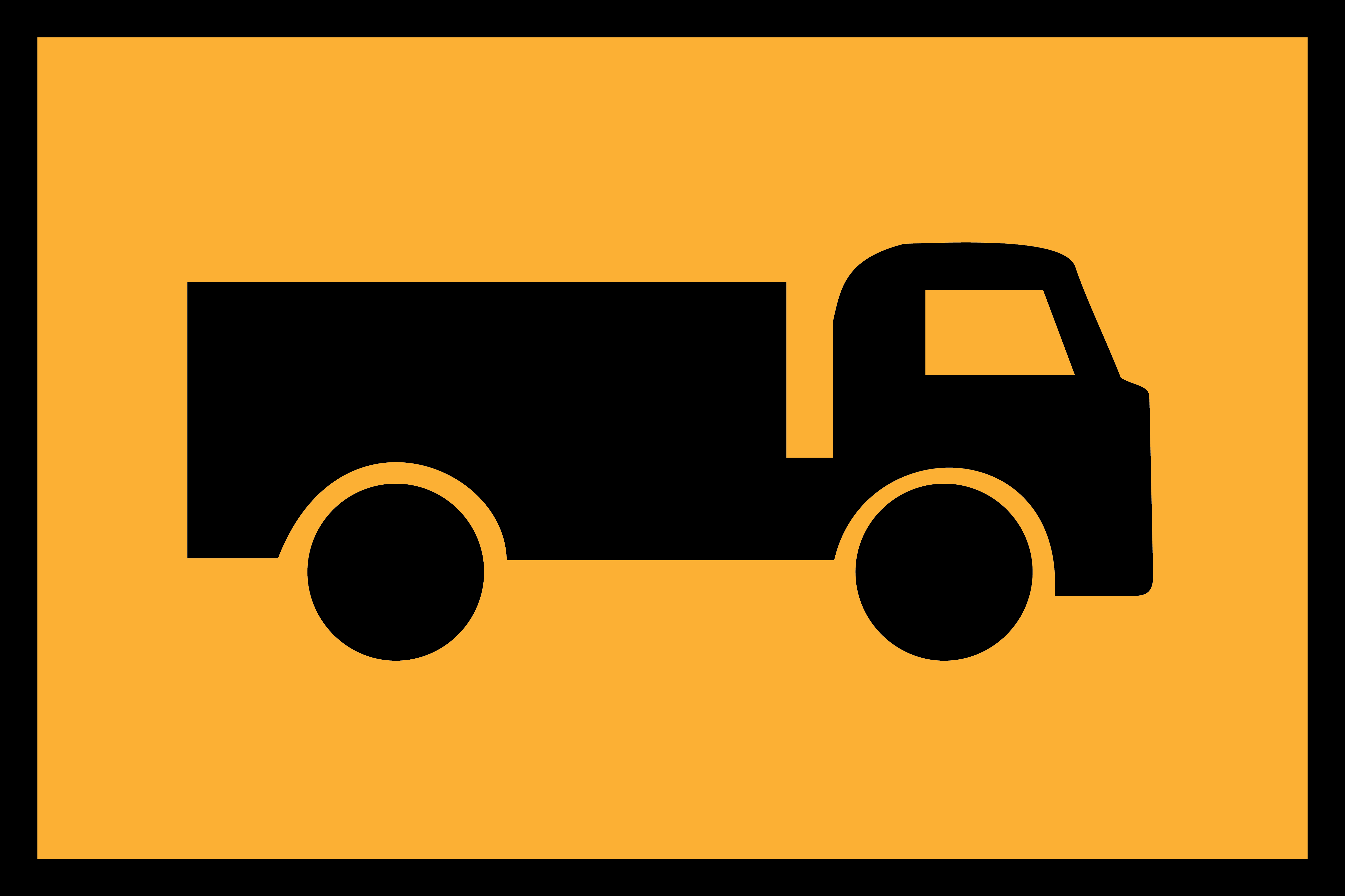 Truck Shape (T2-25A) Sign | Global Safety Industries – Traffic Yellow ...