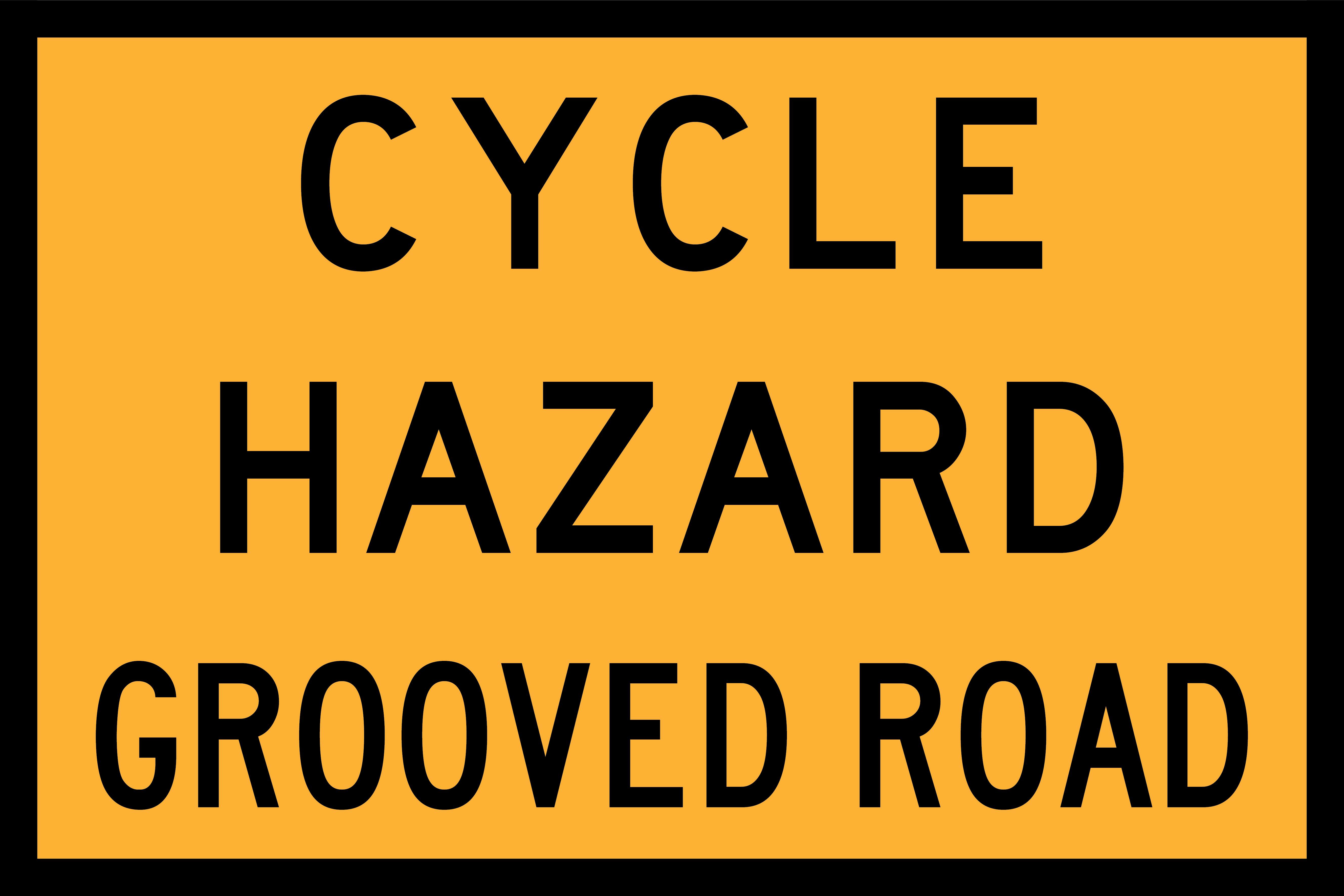 Cycle Hazard Grooved Road (TC1107) Sign | Global Safety Industries ...