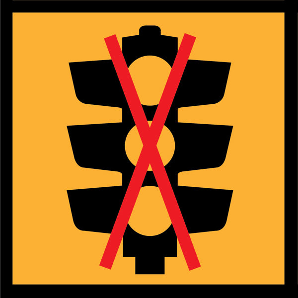 Traffic Lights Out (TC1311-1) Multi-Message Sign | Traffic Yellow CL400 ...